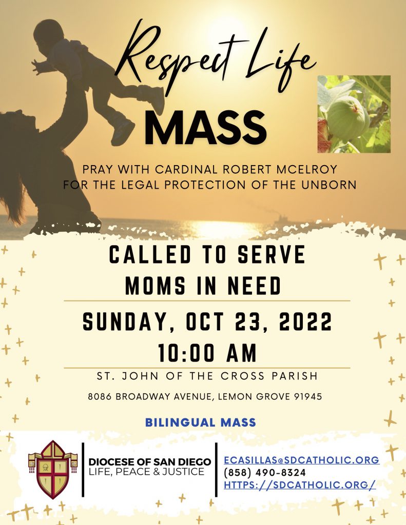 Respect Life Mass in Lemon Grove - JP2 Catholic Radio