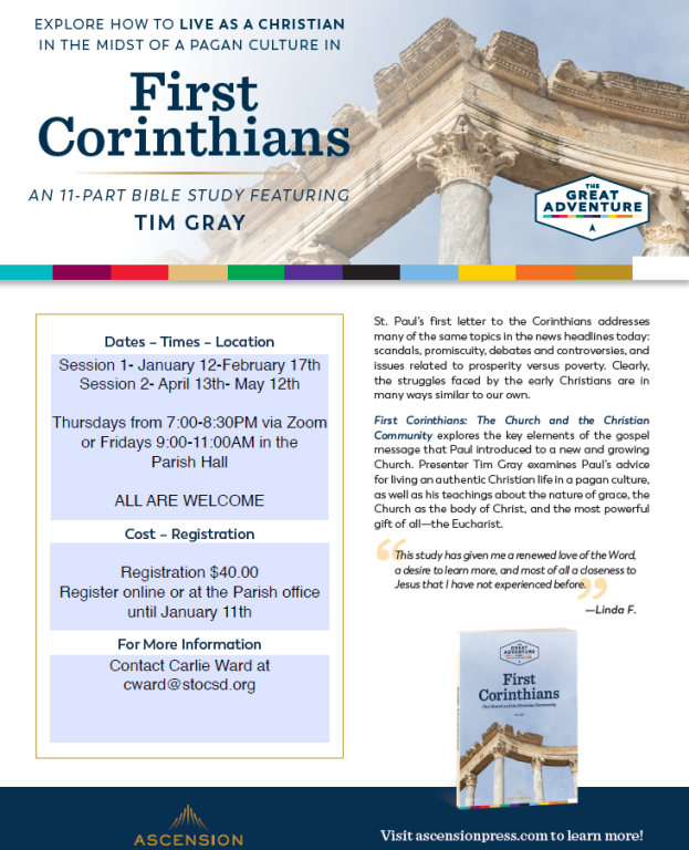 Study First Corinthians, in San Diego - JP2 Catholic Radio